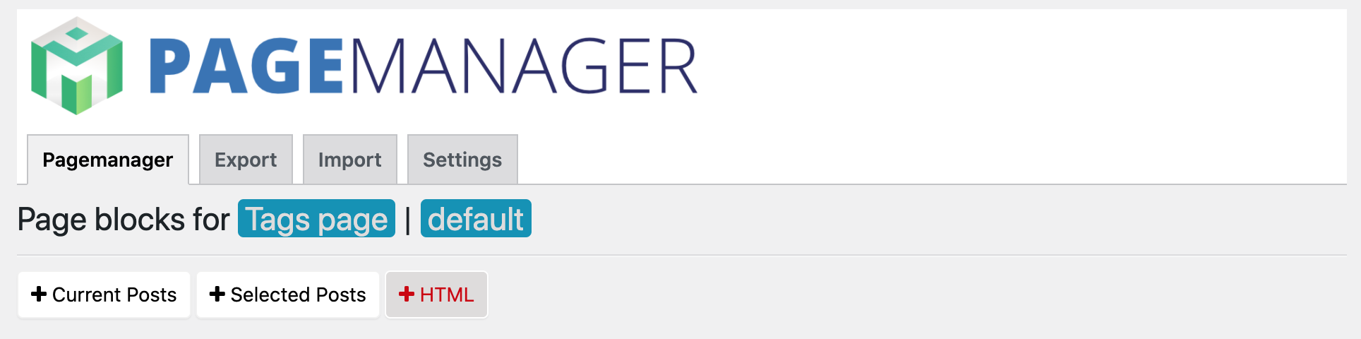 How to use HTML page blocks - Pagemanager for Wordpress